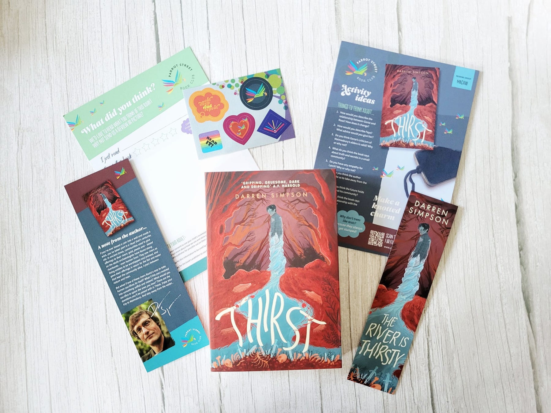 Thirst book & activities | Parrot Street Book Club