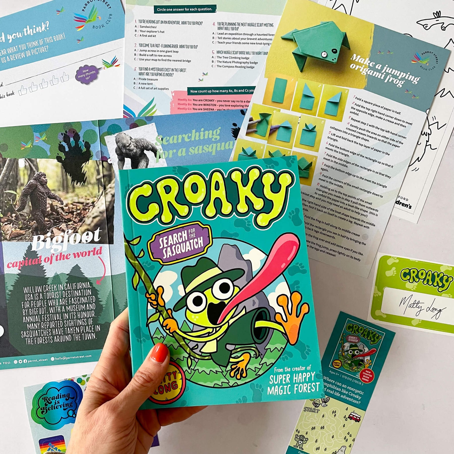 Croaky: Search for the Sasquatch book and activity pack | Parrot Street ...