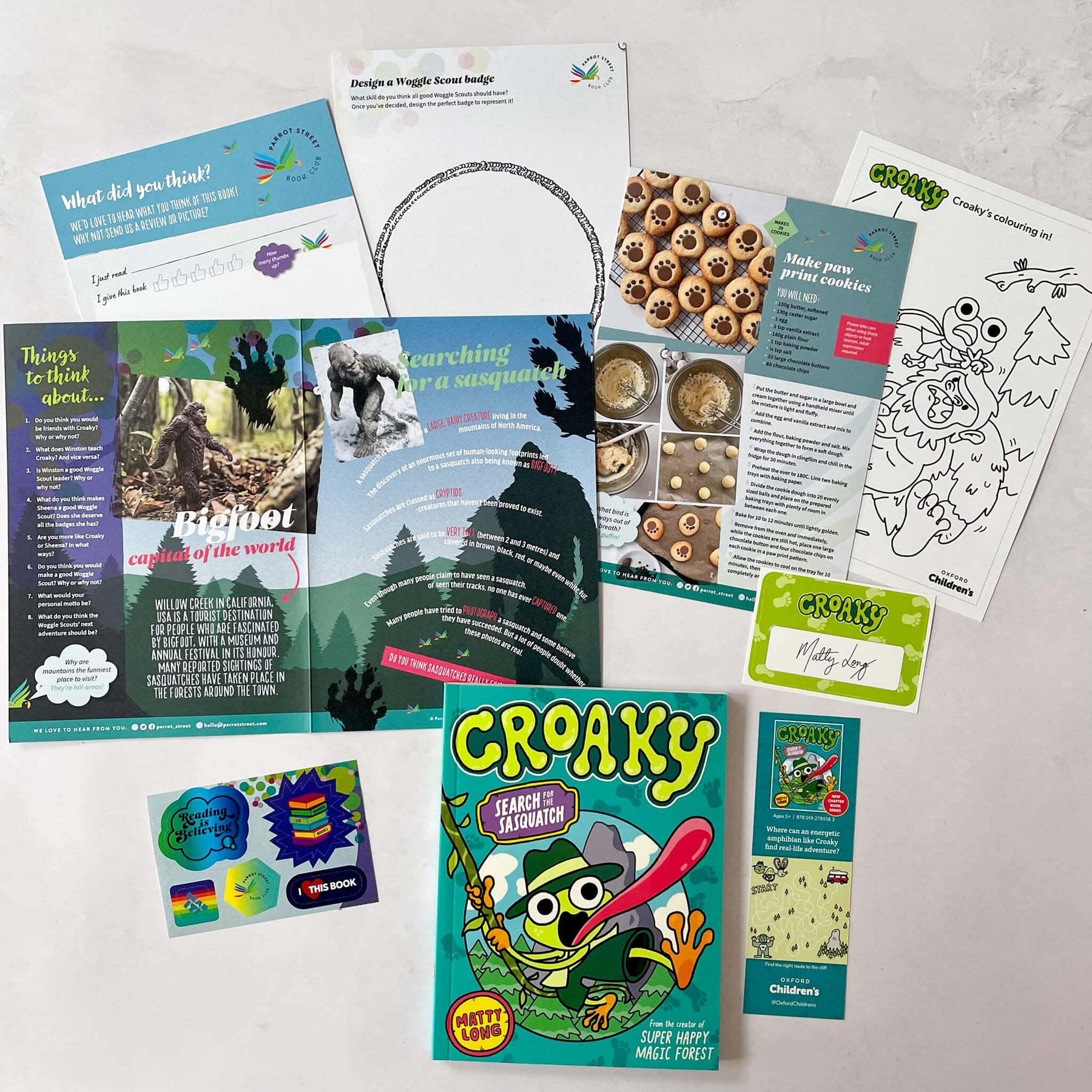 Croaky: Search for the Sasquatch book and activity pack | Parrot Street ...