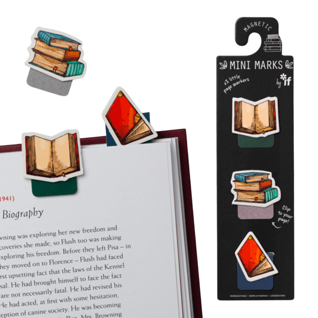 Books mini magnetic bookmarks | Parrot Street Book Club