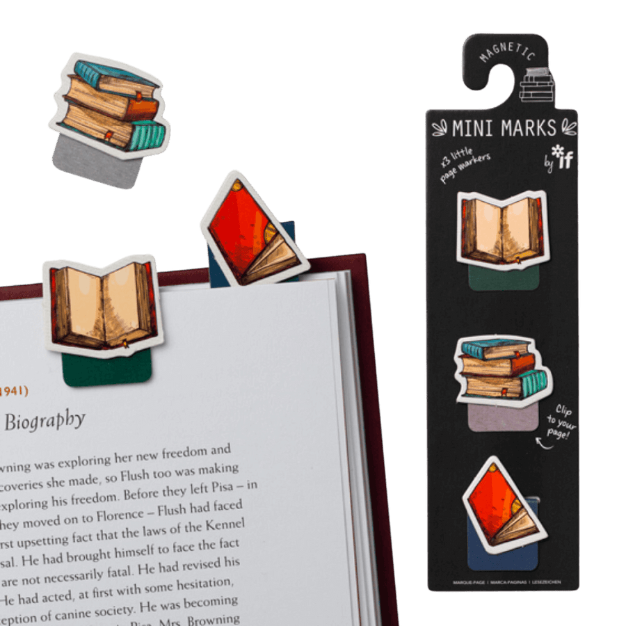 Books mini magnetic bookmarks | Parrot Street Book Club