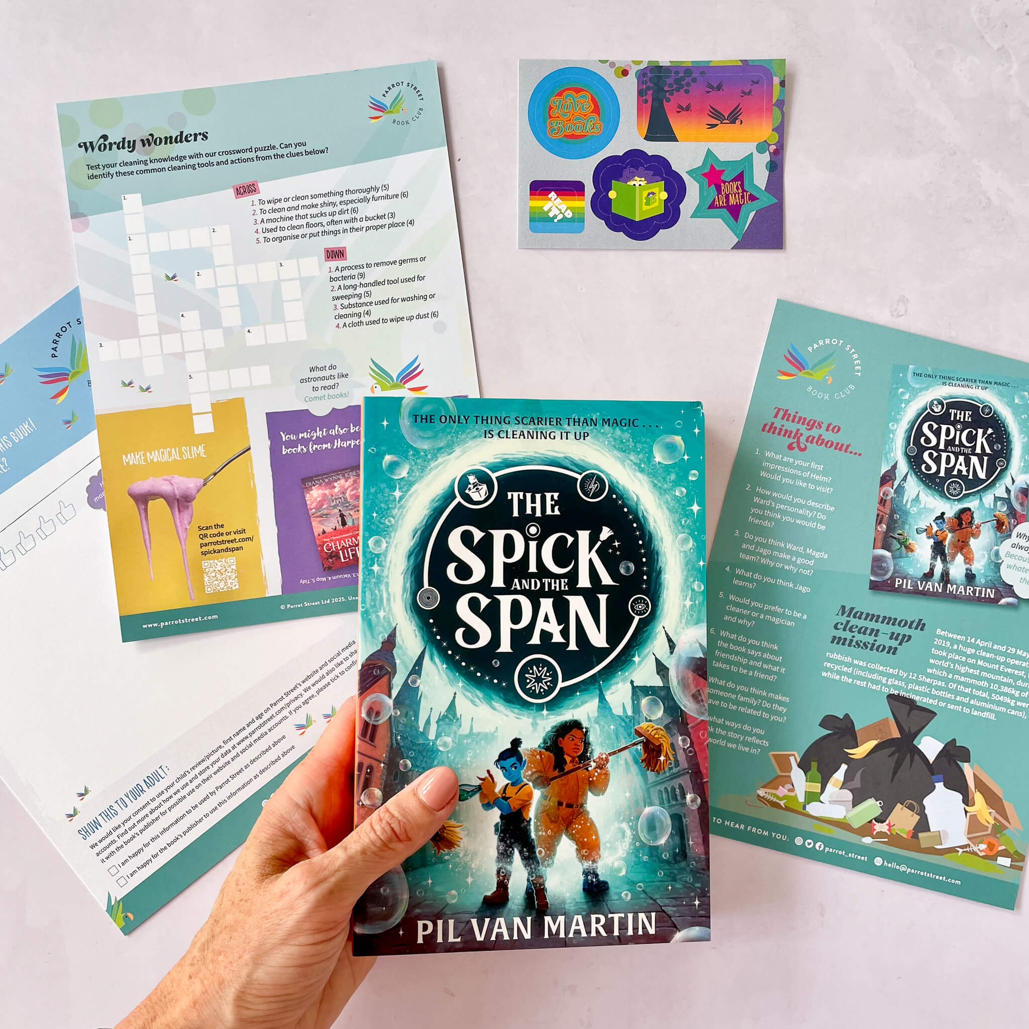 The Spick and the Span book and activity pack | Parrot Street Book Club