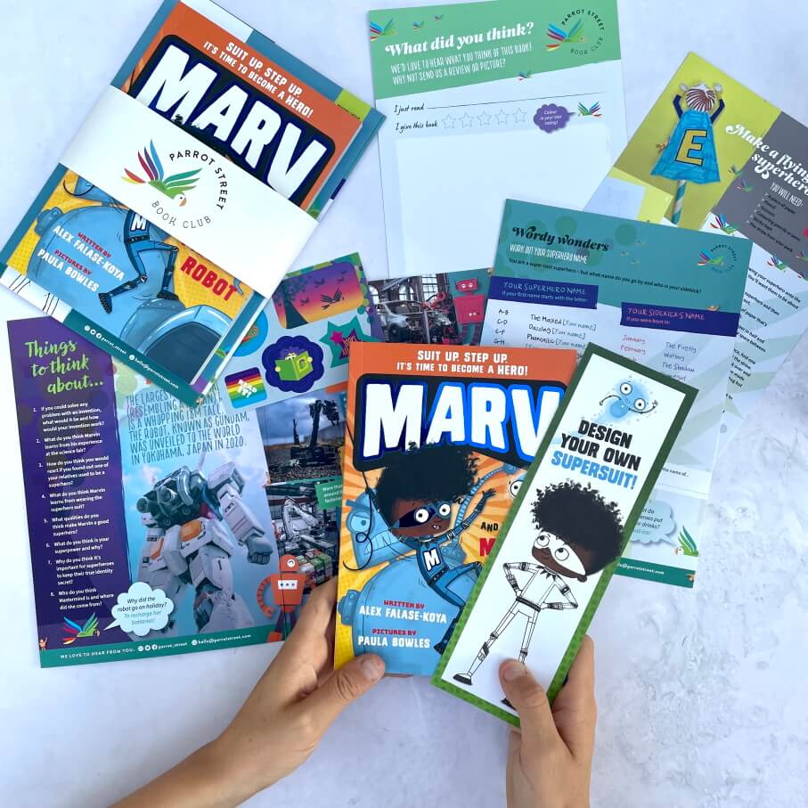 Marv and the Mega Robot chapter book and activity pack | Parrot Street ...